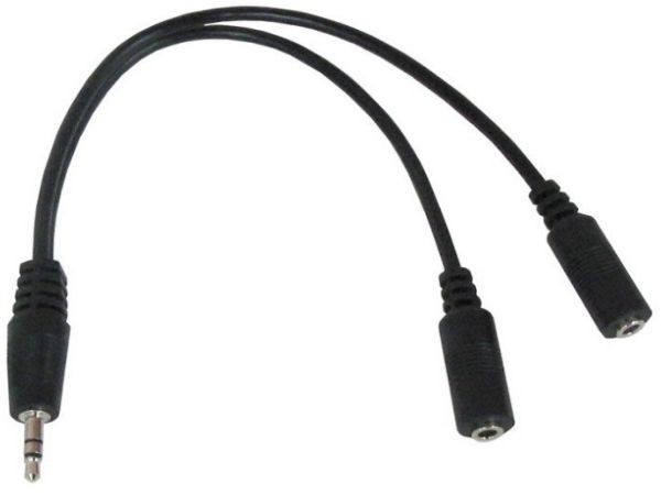 GEMBIRD CCA-415-0.1M 3.5mm stereo plug to 2X3.5mm stereo socket 10cm audio splitter kabl