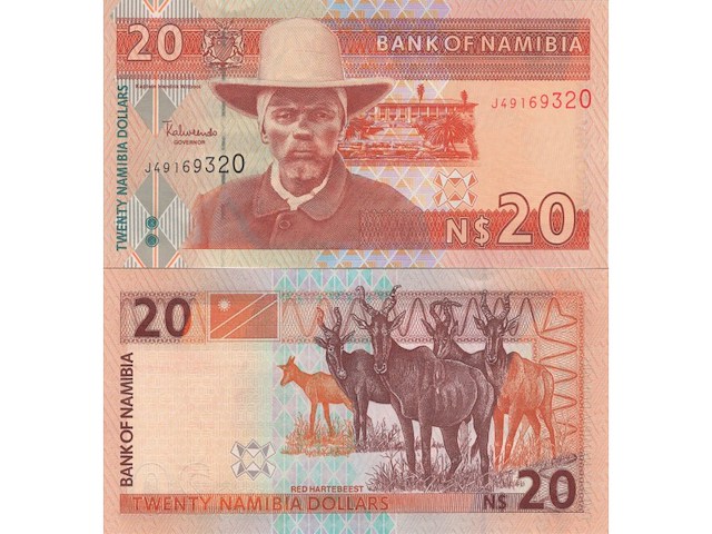 NAMIBIA 20 Dollars 2002 UNC, P-6