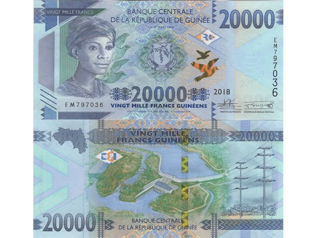 GUINEA 20.000 Francs 2018 UNC, P-47