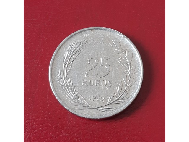 Turska 25 KURUŠA 1959