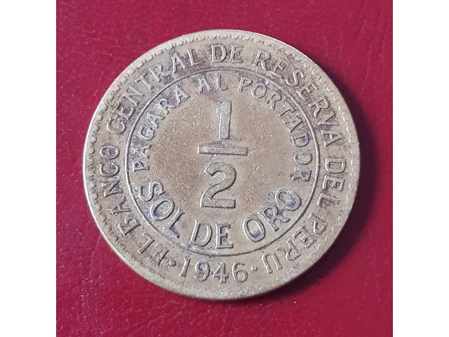 Peru 1/2 SOL DE ORO 1946