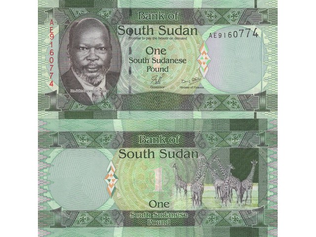 SOUTH SUDAN Južni Sudan 1 Pound 2011 UNC, P-5