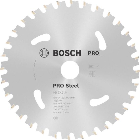 Bosch PRO Steel list za akumulatorsku kružnu testeru 150x1.6x20 mm 32z HB max 5.400 o/min (2608837748)