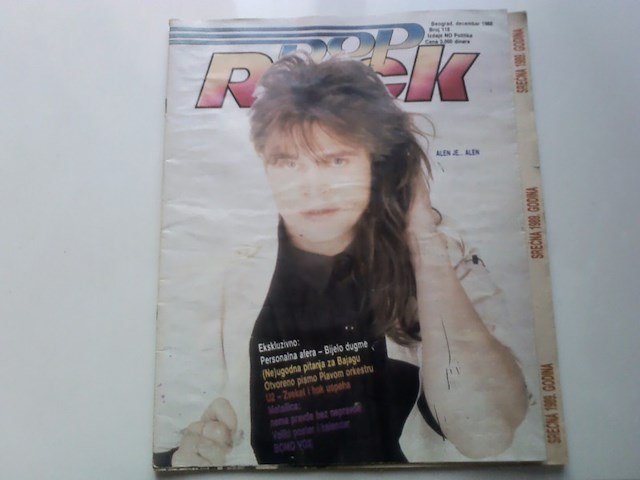 Časopis POP-ROCK broj 118, decembar 1989