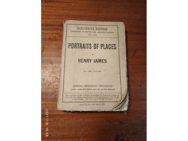 Portraits of places Henry James in one volume 1884