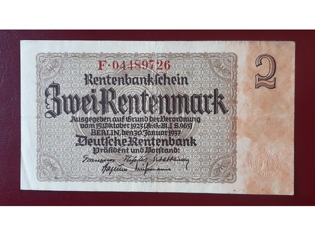 2 RENTENMARK 1937