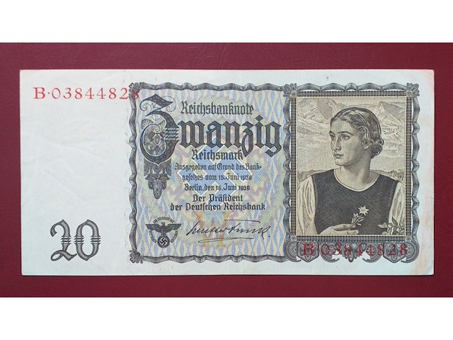 20 REICHSMARK 1939