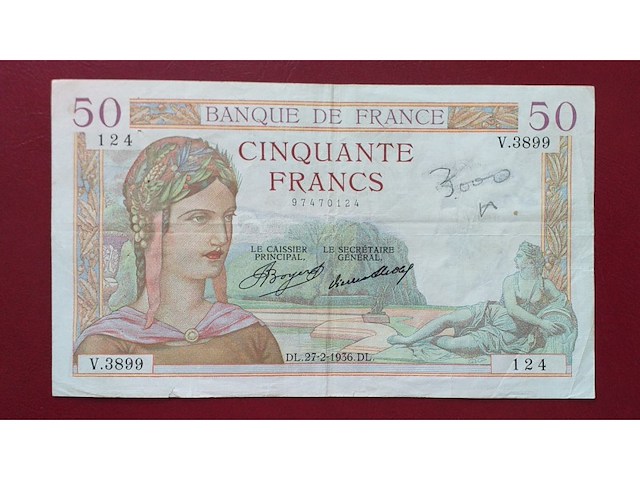 50 FRANCS 1936