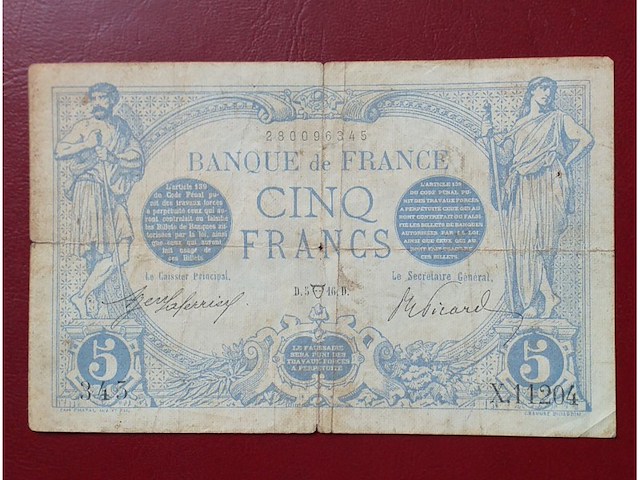 5 FRANCS (1916)