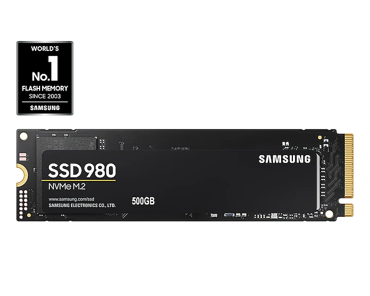 Samsung 500GB M.2 980 Series (MZ-V8V500BW) SSD disk PCIe Gen 3 x4 with NVMe 1.4