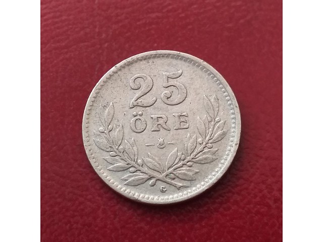 Švedska 25 ORE 1930 srebro