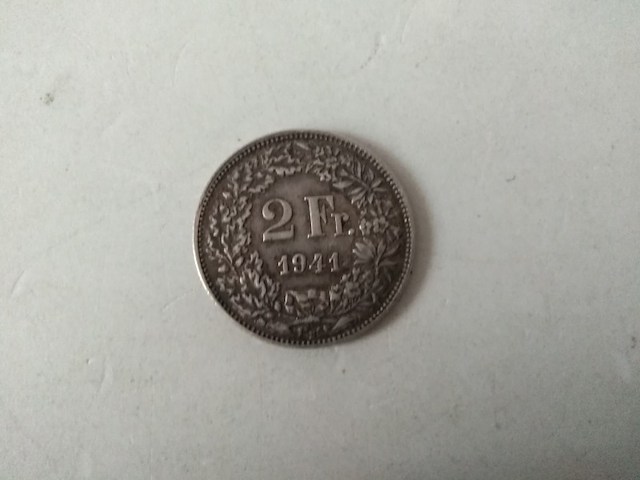 2 franka Švajcarska,1941.