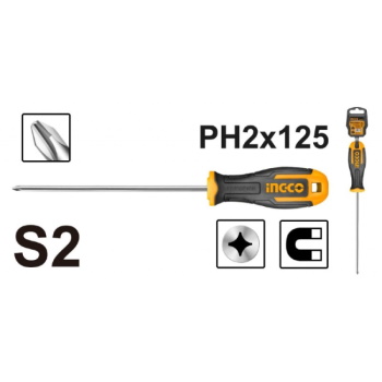 Ingco odvijač Phillips PH 2x125mm HS68PH2125