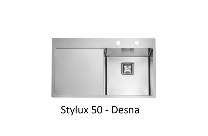 Korito sudopera - Lož Alveus - Stylux 50 - Inox - 860x510|200mm - Levi-1084293/Desni-1084294