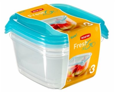 Kutije za hranu Fresh&Go Set 3x1.2l