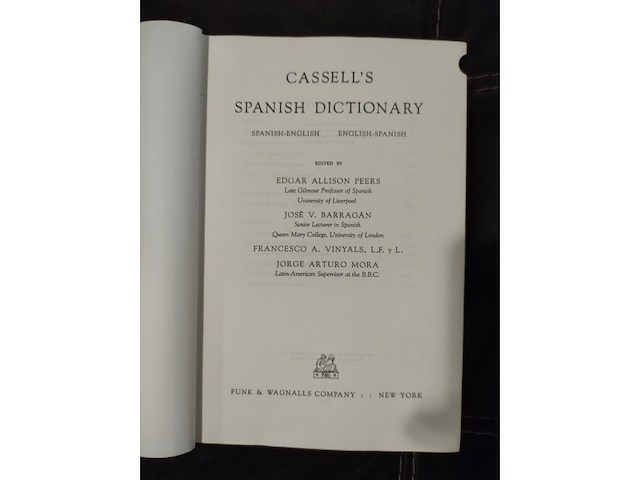 Cassel`s Spanish Dictionary-spanish-eng,eng-spanish