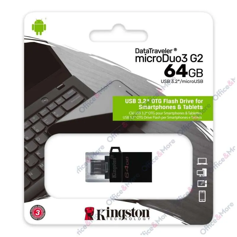 KINGSTON USB FLASH MEM. 64GB DTDUO3G2