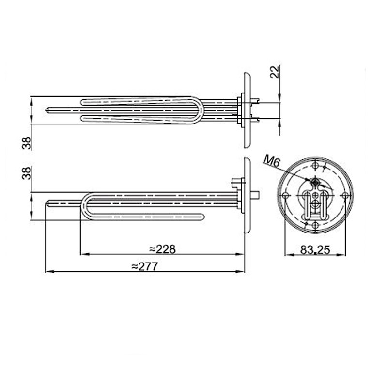 Grejač za bojler "Leov"4R-komplet