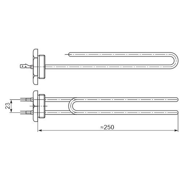 Grejač na prirubnici 5/4" za bojler "Deligrad" stari tip 2000W,230V