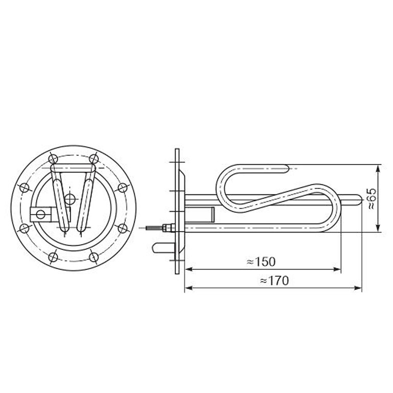 Grejač za bojler "Leov"5-10L 1500W,230V