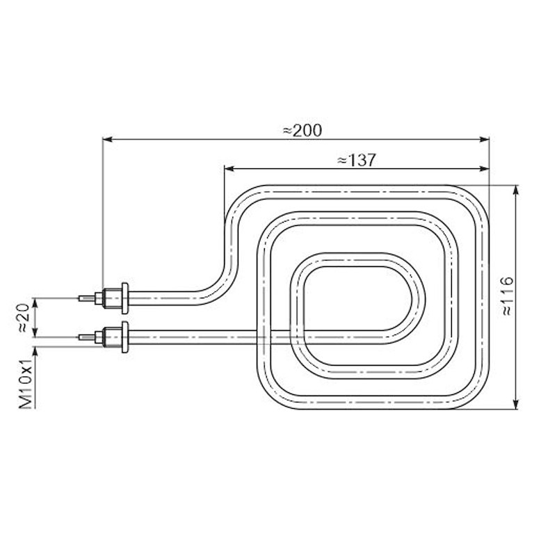 Grejač za bojler "Tiki"5-10l 2000W,230V