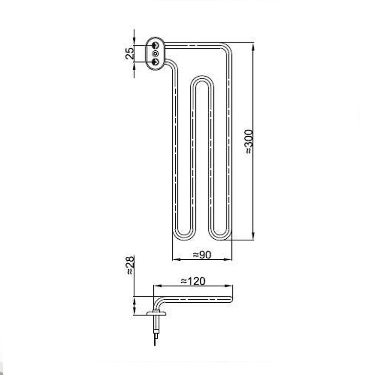 Grejač mašine za sudove "Gorenje" 1800W,230V