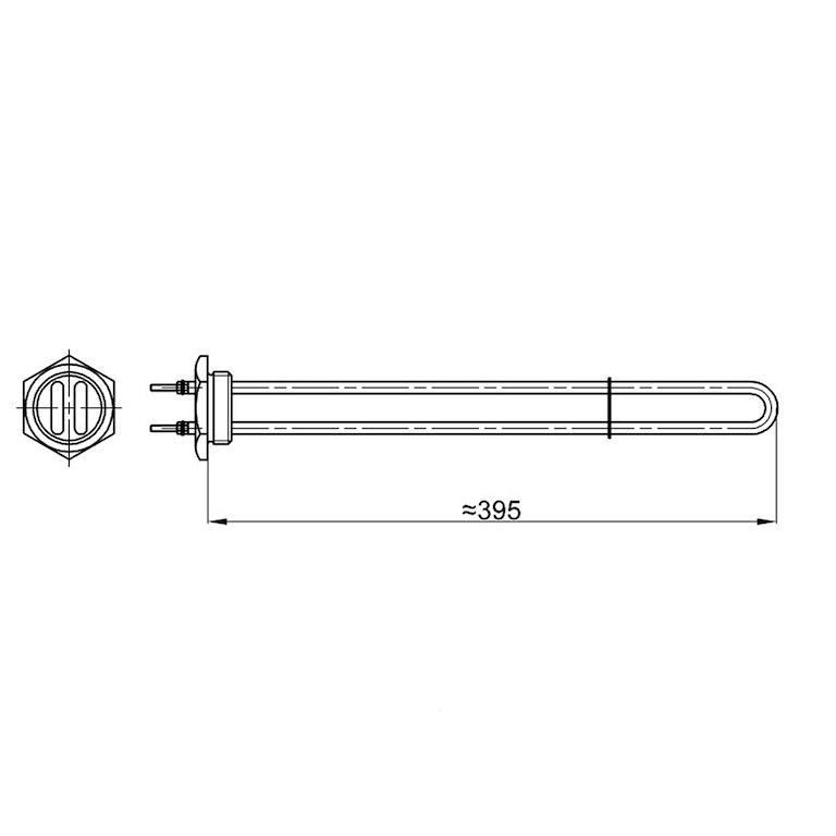 Grejač za kotao 6/4" 2x2000W