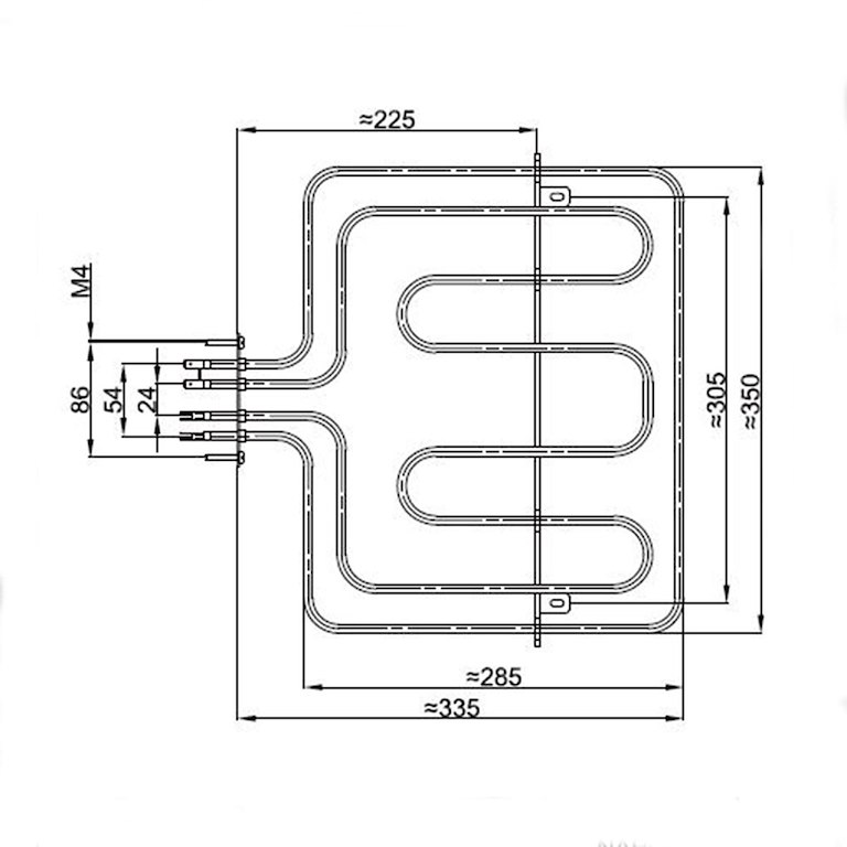 Grejač za šporet "Zanussi","Elektrolux" 825W+1825W