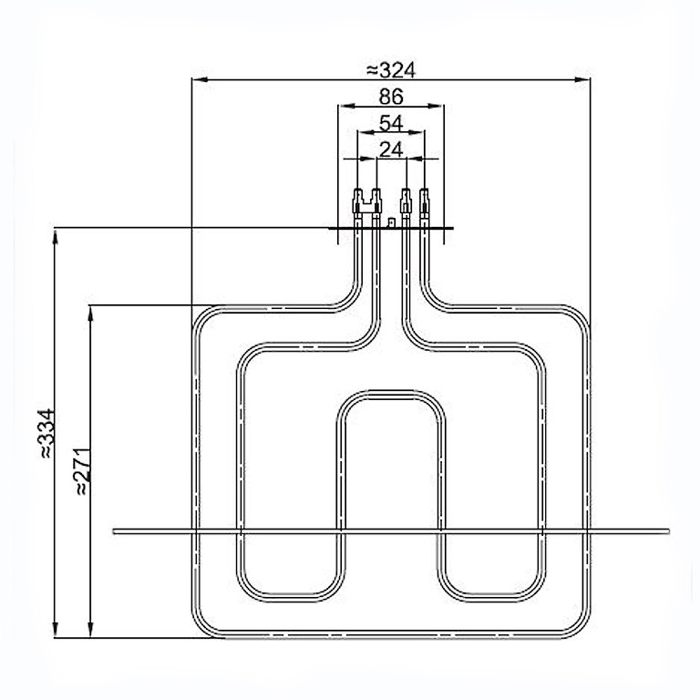 Grejač za šporet "Beko" 1500W+800W,230V