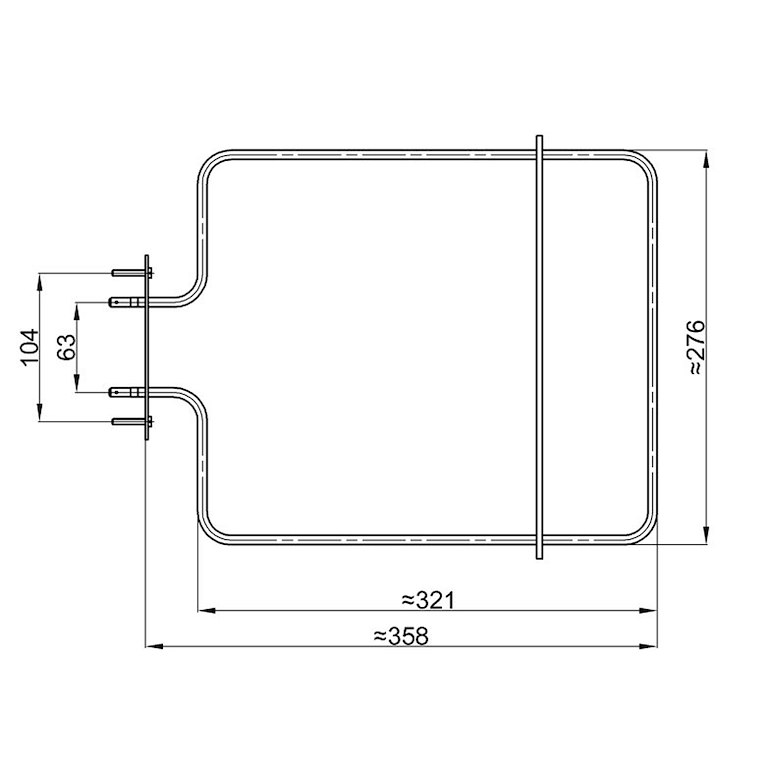 Grejač za šporet "Končar" 800W,230V