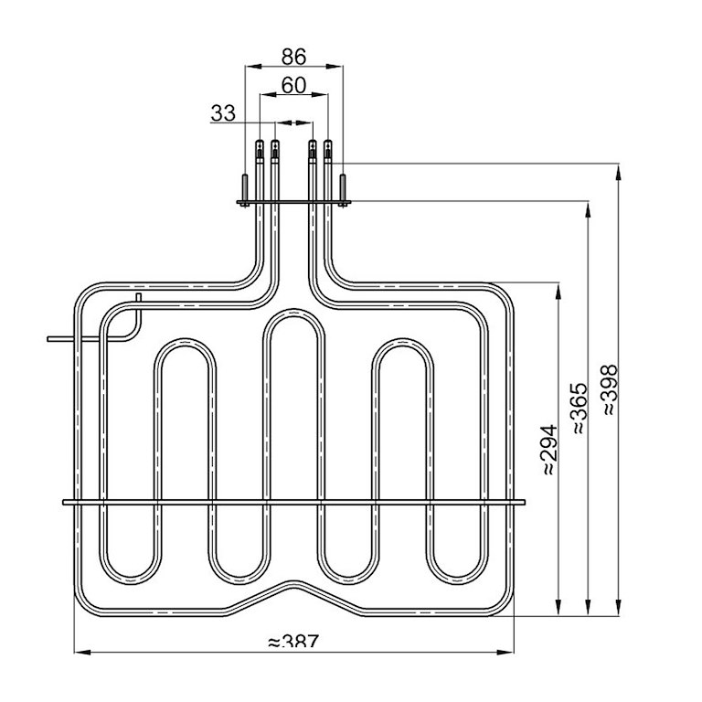 Grejač za šporet "Gorenje" 950W+2200W