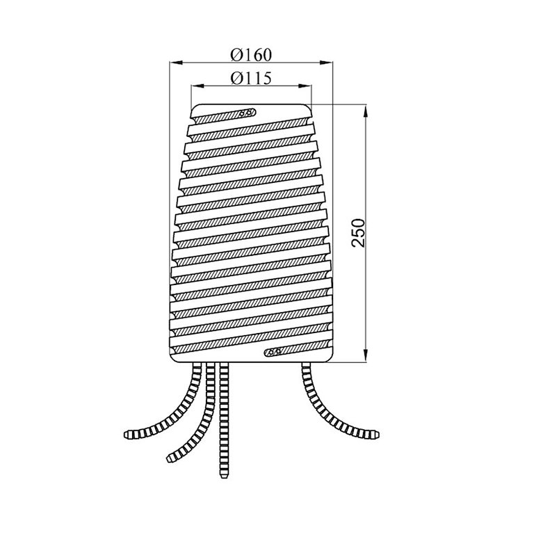 Grejač za kaljevu peć 3x1166W,230V