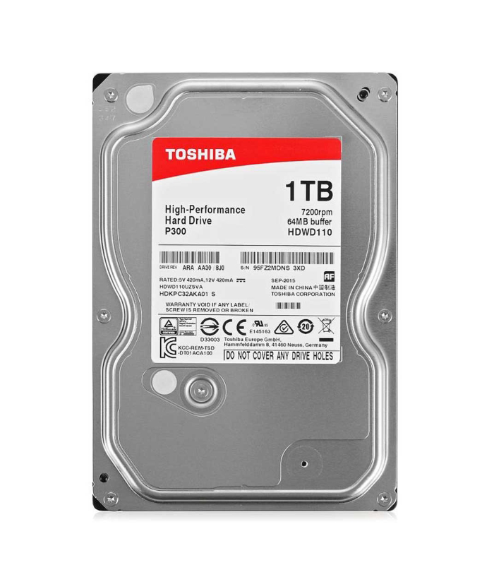 TOSHIBA 1TB 3.5″ SATA III 64MB 7.200rpm HDWD110UZSVA P300 series bulk