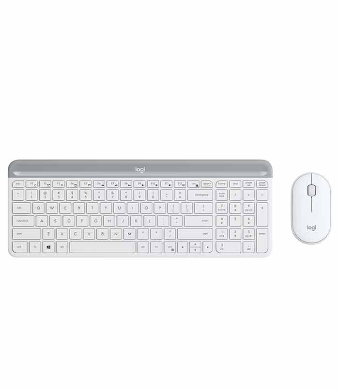 LOGITECH MK470 Wireless Desktop US bela tastatura + miš