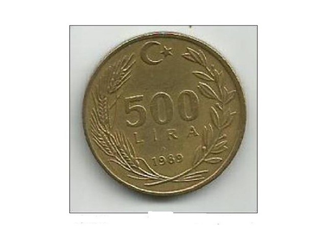 Turska 500 lira 1989.