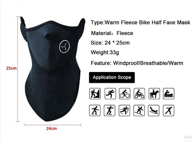 Airsoft Warm Bike Face Mask Cover