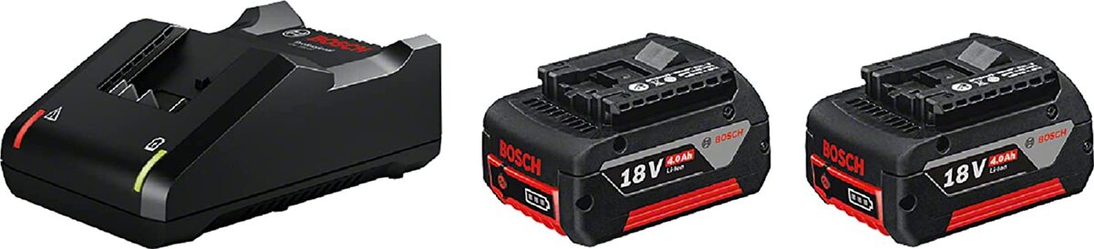 Bosch Professional 2x GBA 18V 4,0 Ah + GAL 18V-40 starter setID EK000398596