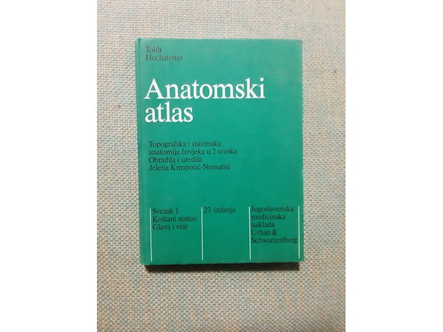 Toldt Hochstatter Anatomski atlas knjiga 1