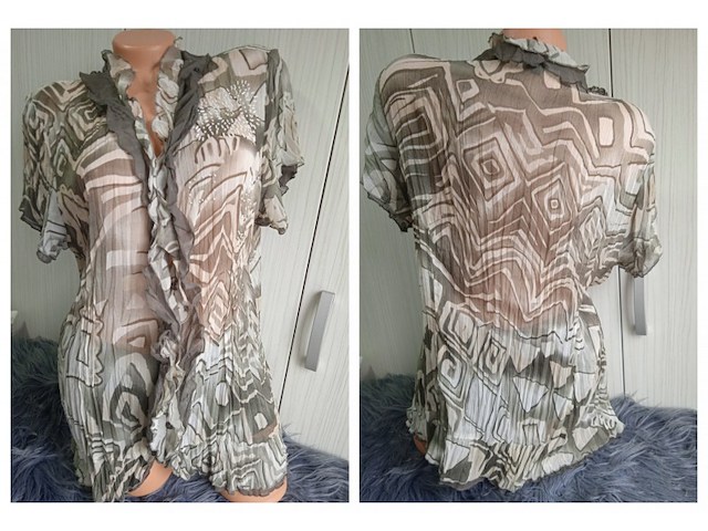 LAGANA BLUZA SA PERLICAMA I KARNERIMA XL/XXL