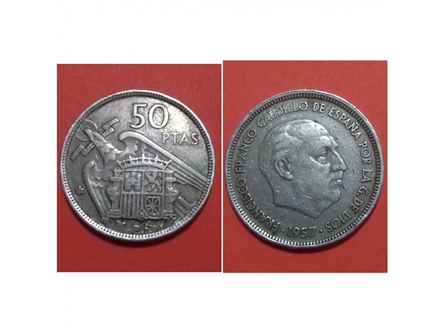 50 PTAS-1957 GODINA,UNA LIBRE GRANDE-BROJ 58 U ZVEZDICI