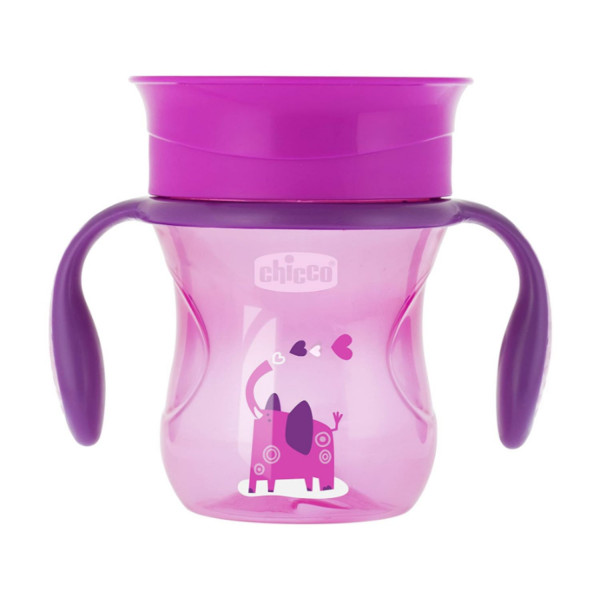 Chicco no spill čaša Perfect 360 stepeni,12+,roze