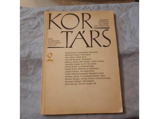 Kortárs 1985 február XXIX. évfolyam