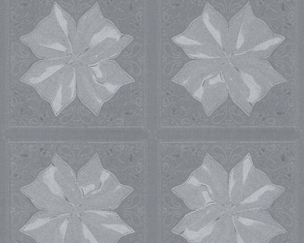 Karl Lagerfeld Wallpaper «Baroque, Grey, Metallic» 378455