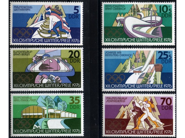 kt323ty  02.dec1975  DeutscheDR Mi2099-2104 **