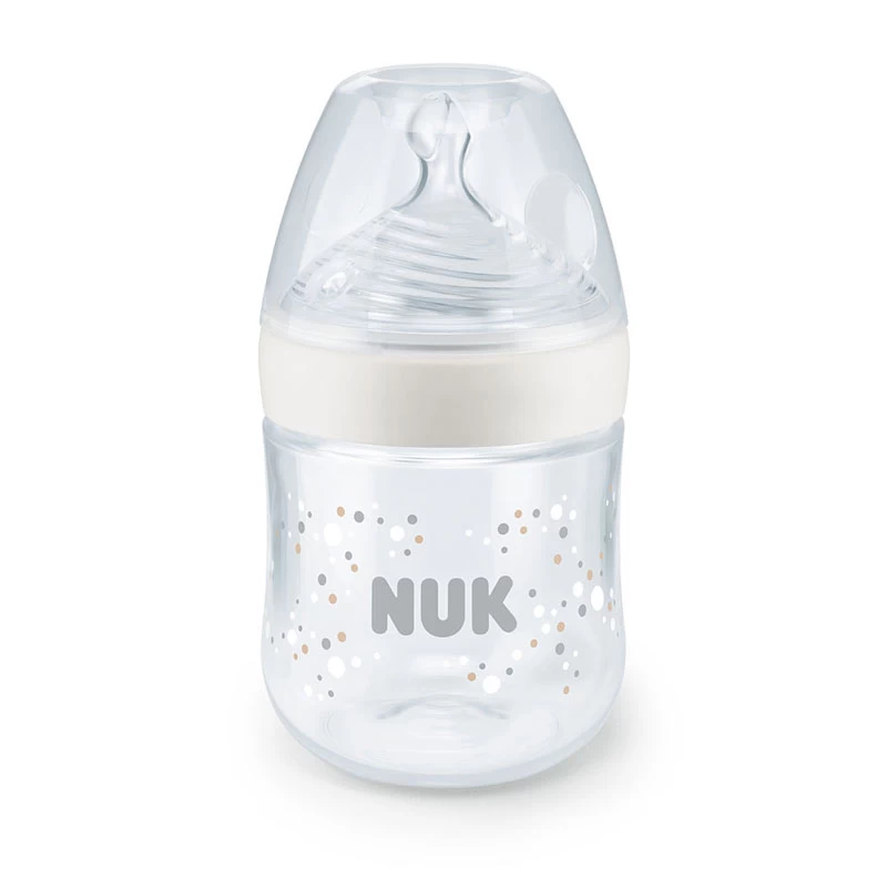 Nuk plastična flašica Natura Sense sa indikatorom temperature Bež, 0-6m