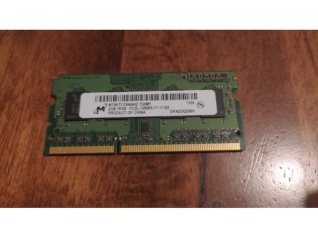 Ram memorija DDR3 Micron 2GB , 1600Mhz , low voltage
