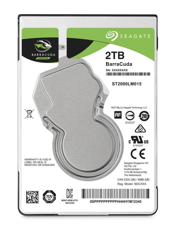 Seagate 2TB 2.5" SATA III Barracuda (ST2000LM015) hard disk
