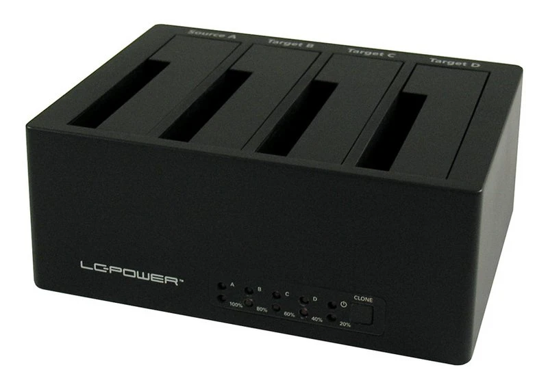 Lc Power dock U3-4B priključna stanica za HDD 2.5"/3.5" USB 3.0 crna