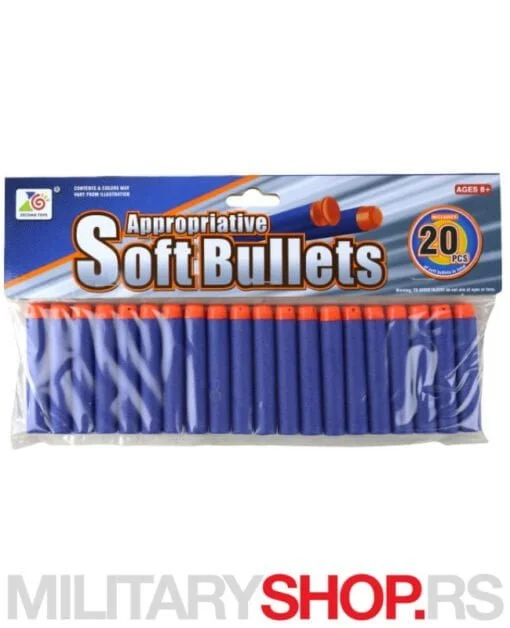 Sunđerasti metkići Soft Bullet Darts 20