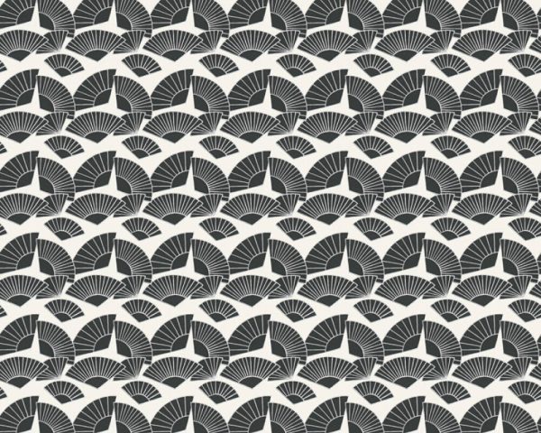 Karl Lagerfeld Wallpaper «Graphics, Black, Metallic, White» 378473